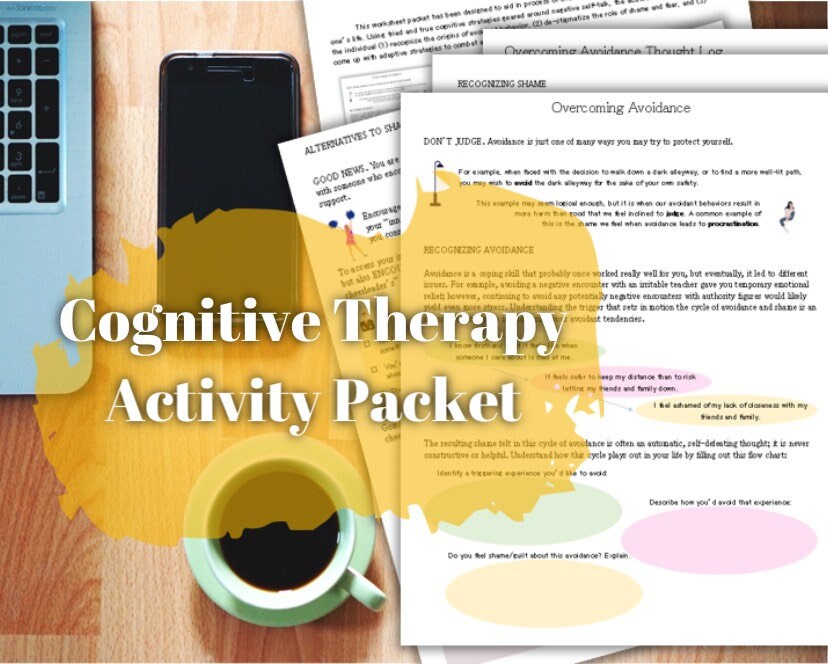 Avoidance, Thought Patterns, and Shame, Worksheet Packet Using ...