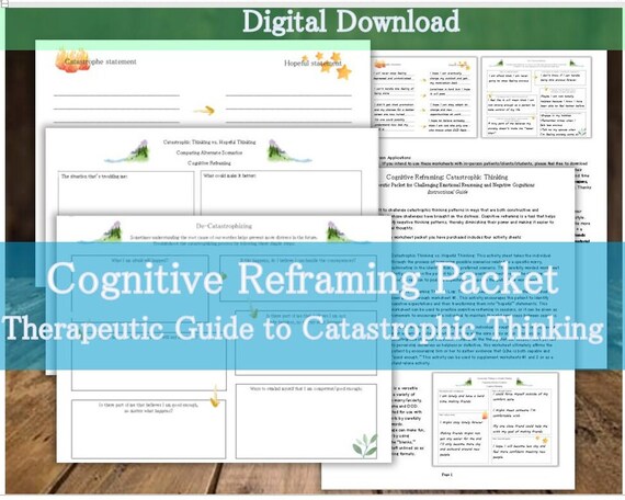 Cognitive Reframing MEGA Worksheet Packet Instructions | Etsy