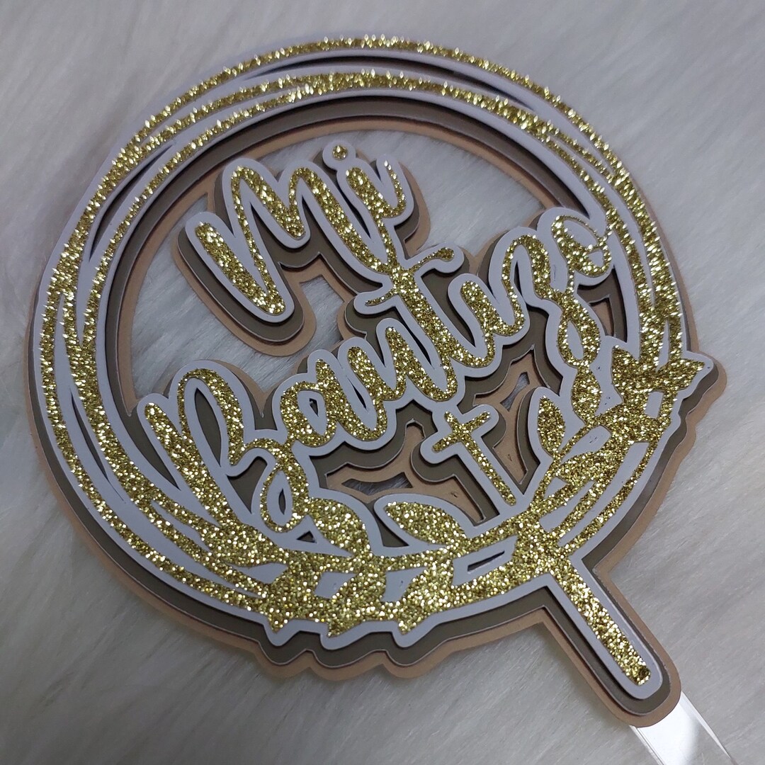 Christening Cake Topper. Cake Decoration. Cut Files 3D Craft Silhouette ...