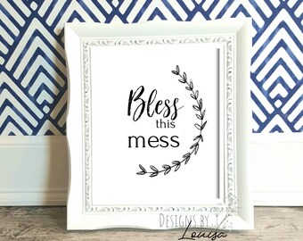 Earth Printable Wall Art // Bless This Mess Downloadable Print Original ...