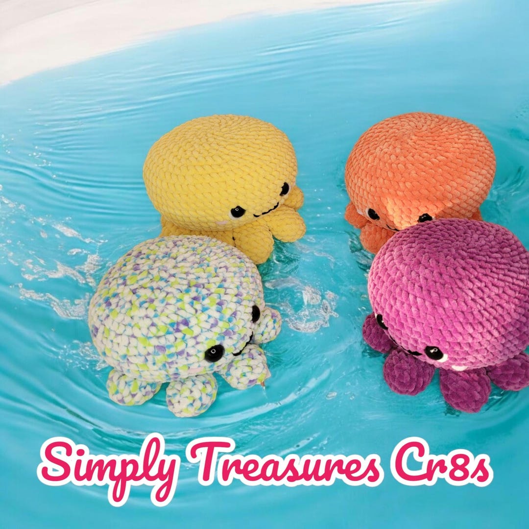 Plush Amigurumi Stuffed Octopus Mama With 2 Babies - Etsy