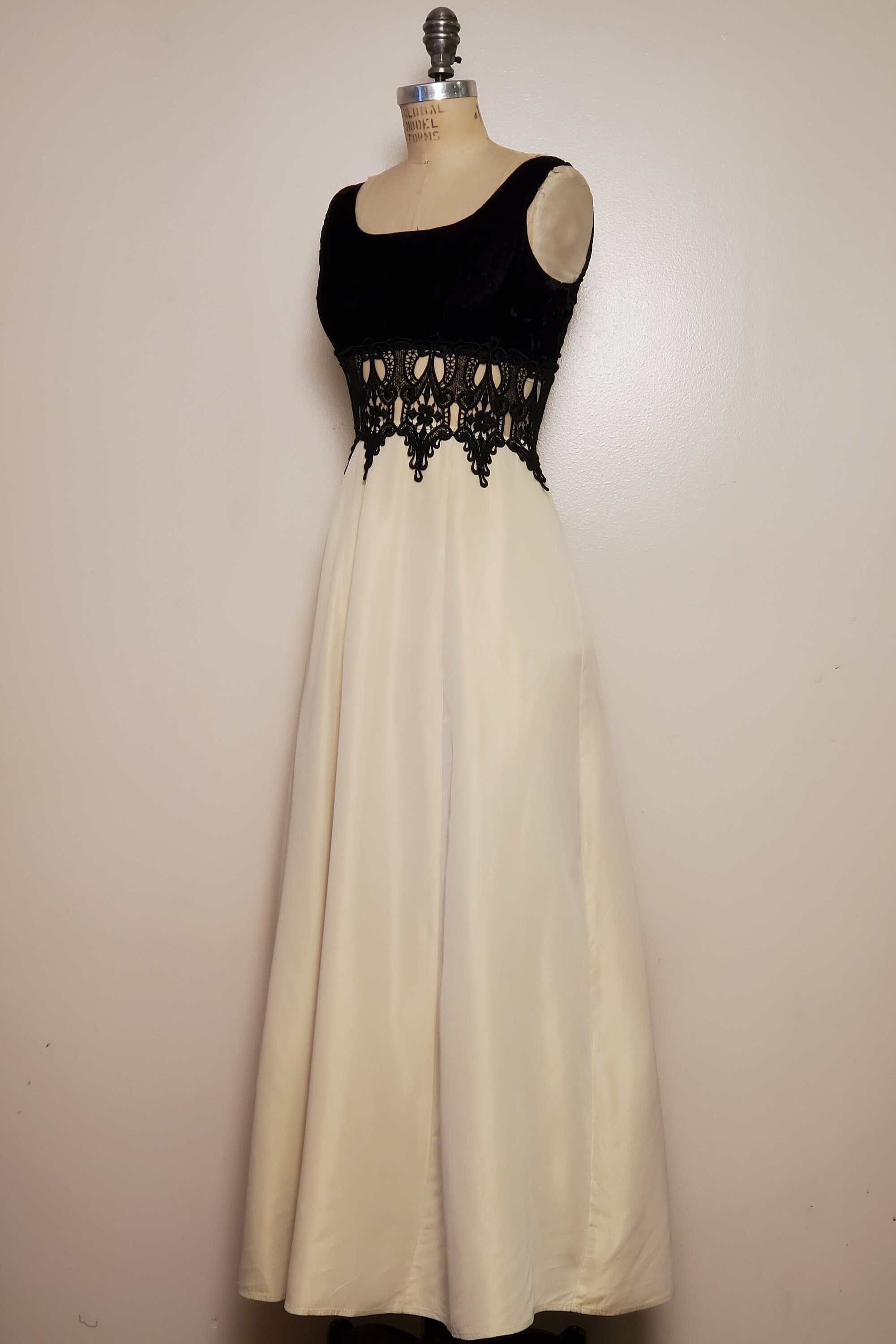 1990's All That Jazz || Prom Dress || Midriff Cut-out || Velvet Taffeta ...