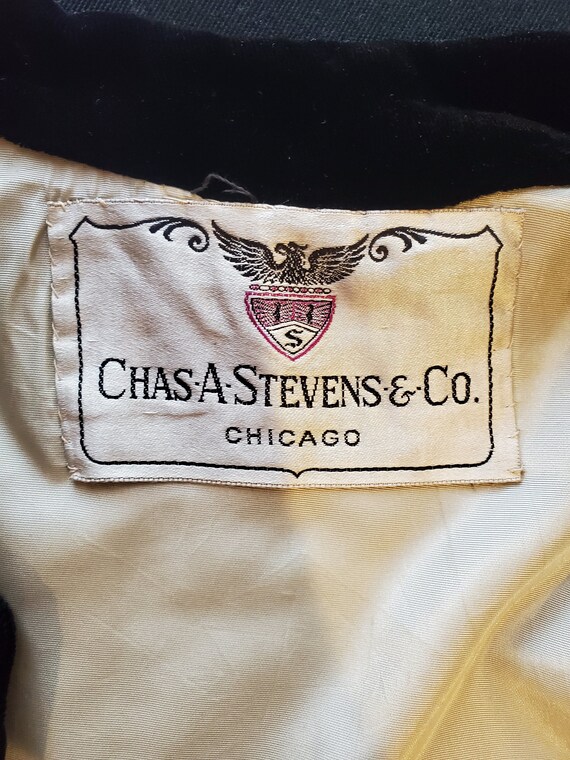 Chas A Stevens & Co. -Chicago- || 1930's Black Velvet… - Gem