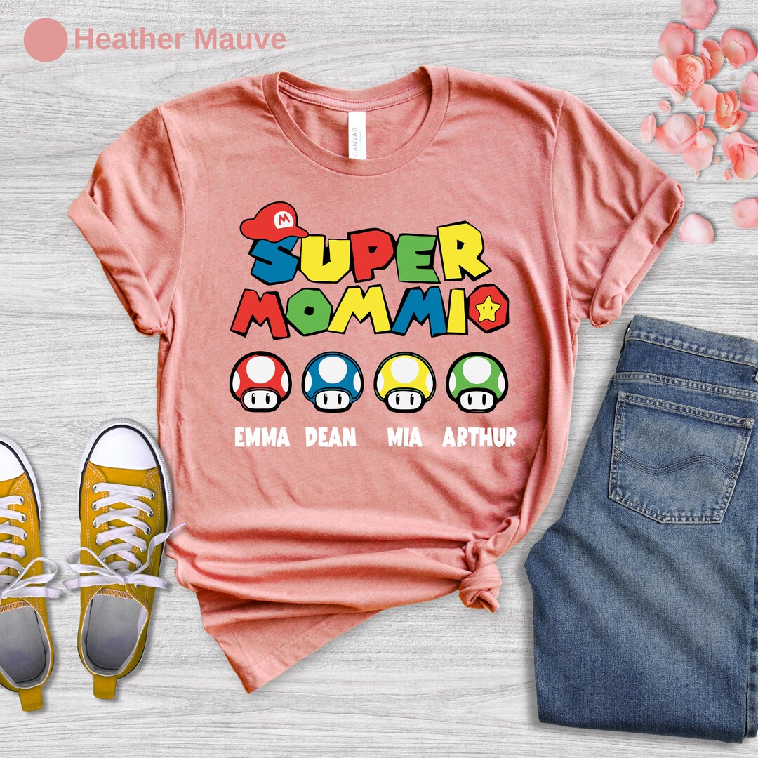 Personalized Super Mommio Shirt, Custom Gamer Mom T-shirt, Super Mom ...