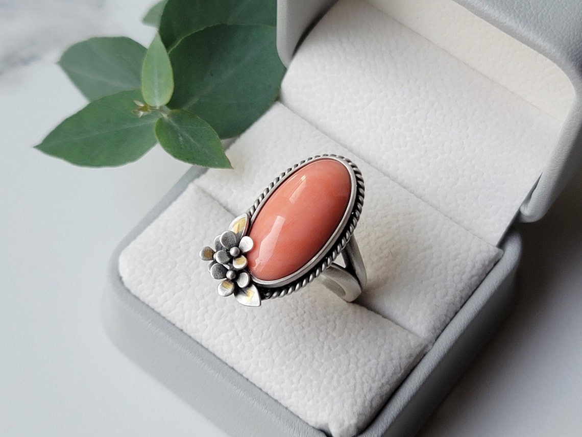Momo Coral Ring momo coral jewelry coral rings for women | Etsy