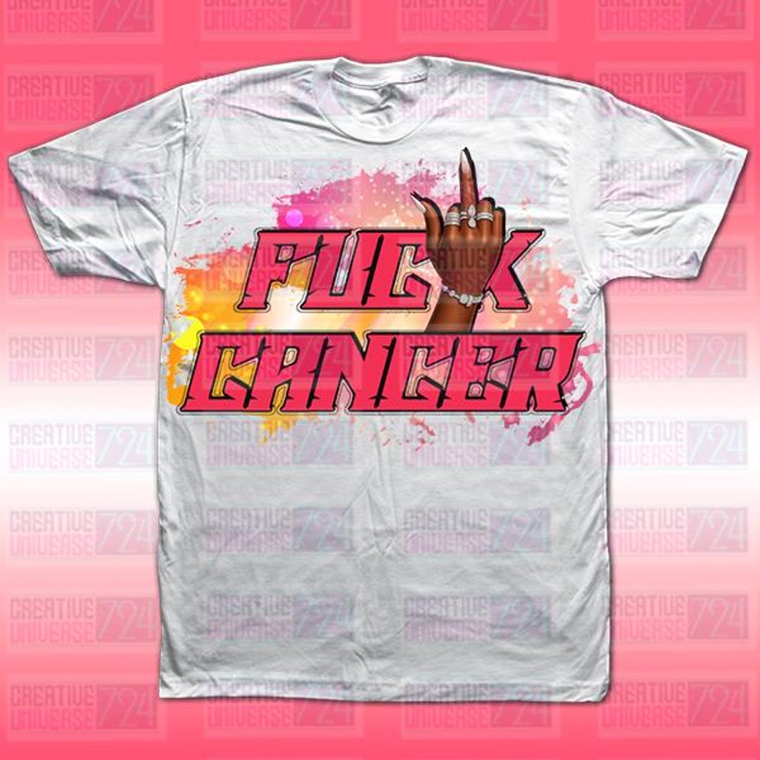 F Cancer Shirt – Bold Middle Finger Cancer Awareness Graphic for ...