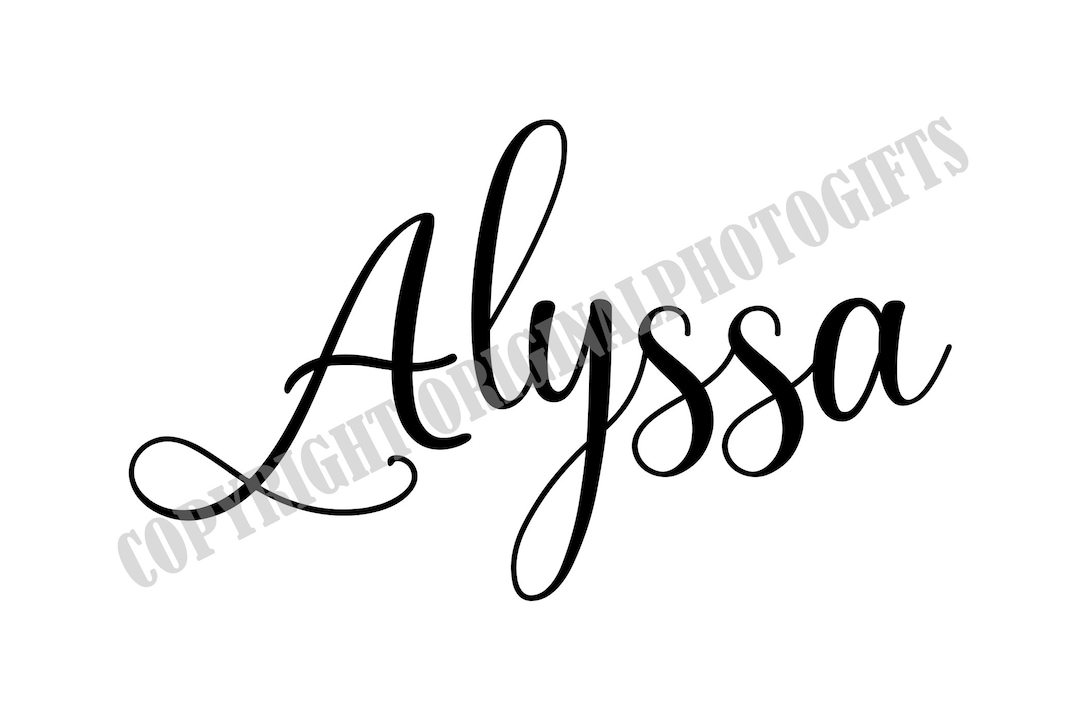 Alyssa Svg Names Svg Beautiful Baby Names Svg Baby Infant - Etsy