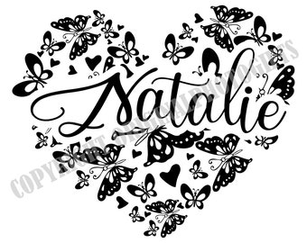 Natalie Heart Svg - Etsy
