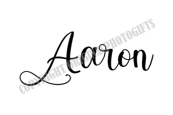 Aaron svg Nombres svg Hermosos nombres de bebés svg Bebé - Etsy España