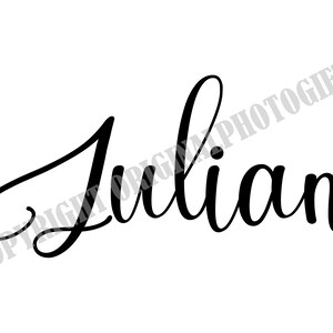 Julian svg Nombres svg Hermosos nombres de bebés svg Bebé | Etsy España