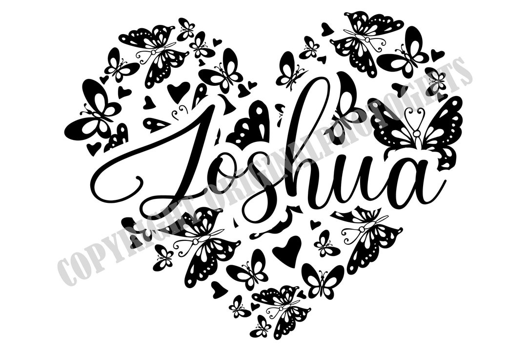 Heart Svg Joshua Svg Joshua Heart Svg Butterfly Heart Svg - Etsy Hong Kong