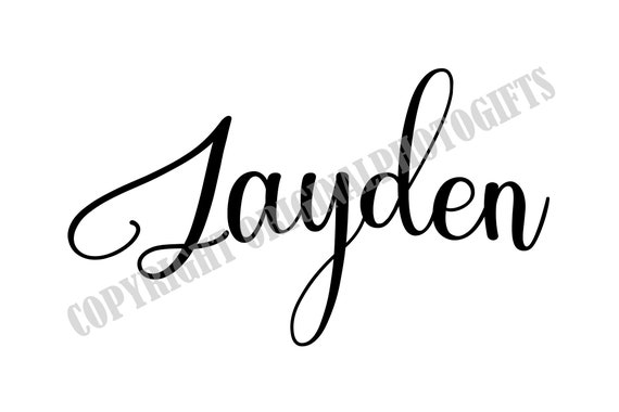 Jayden svg Nombres svg Hermosos nombres de bebés svg Bebé - Etsy España