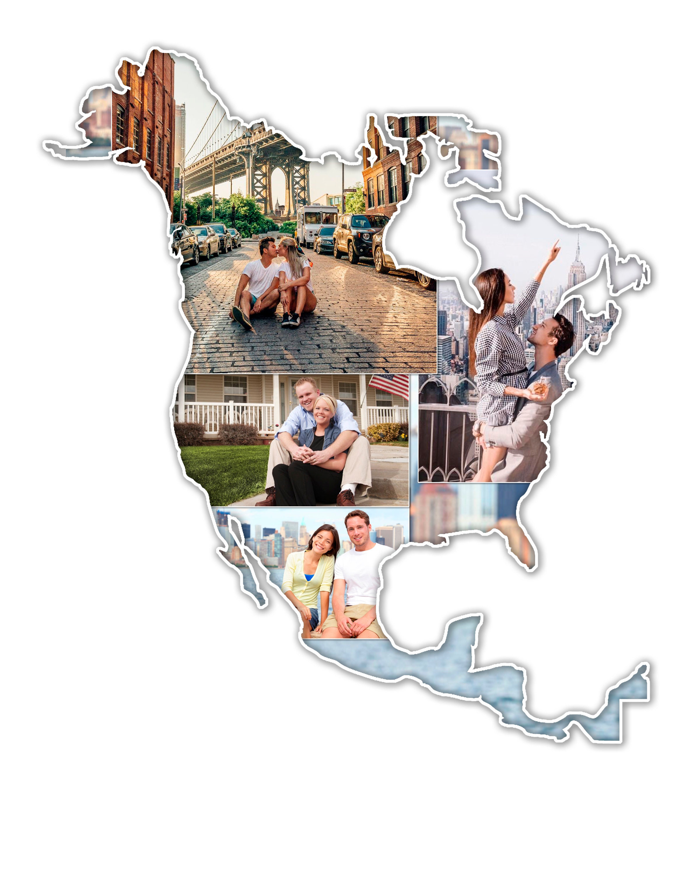 North America Photo Collage Photo Collage America Custom - Etsy