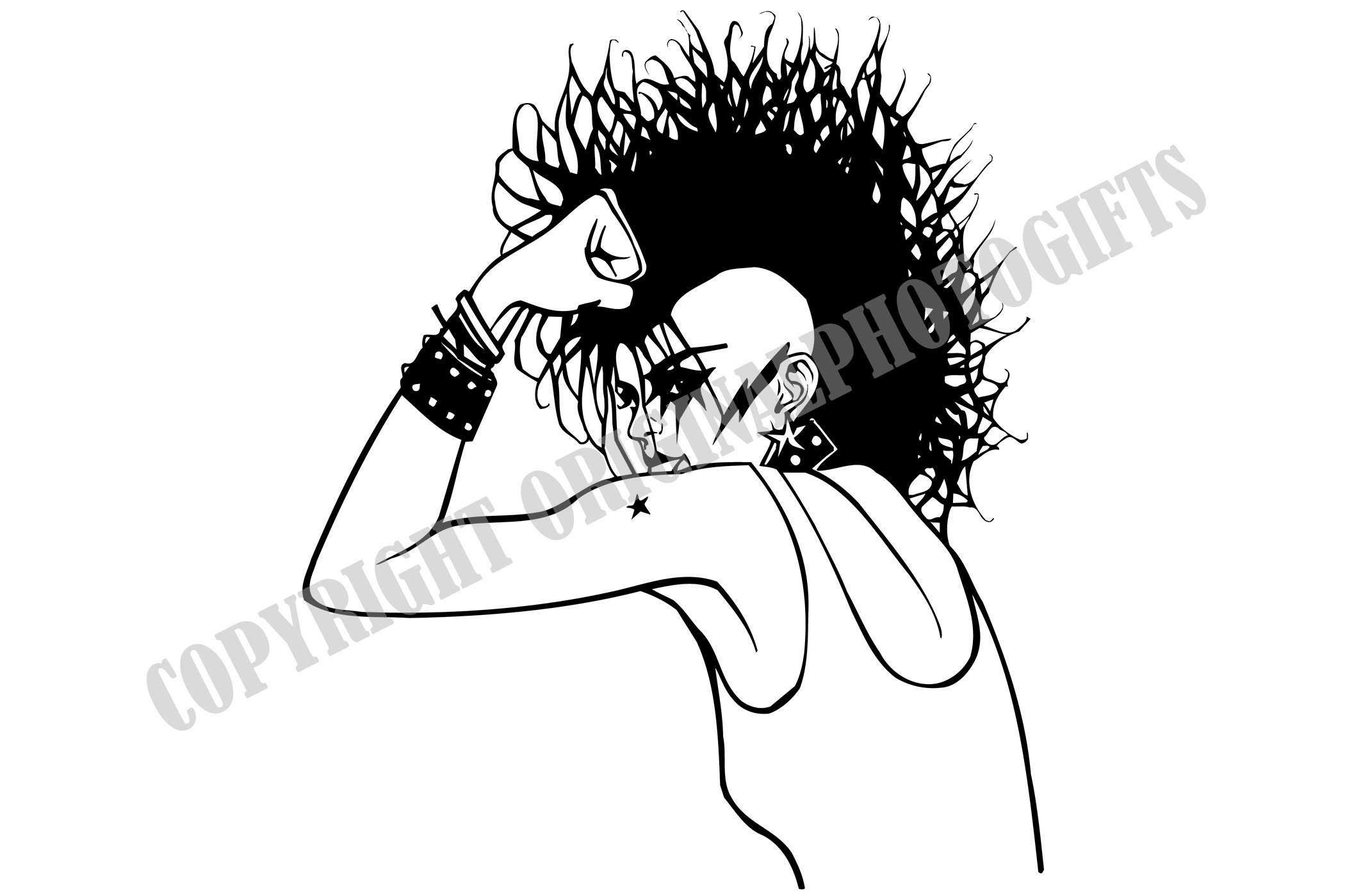 Mohawk svg Mohawk Girl svg Punk Rock svg Punk rock svg | Etsy