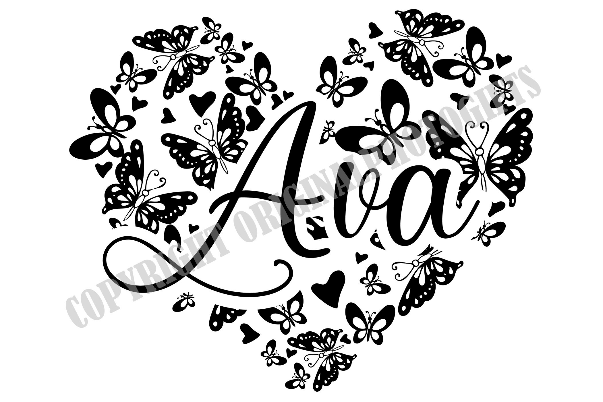 Heart Svg Ava Svg Ava Heart Svg Butterfly Heart Svg Ava - Etsy Finland