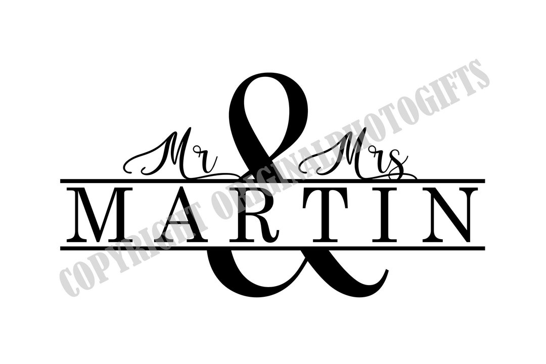 Herr und Frau Martin Svg Herr & Frau Svg Spilt Monogramm - Etsy Schweiz