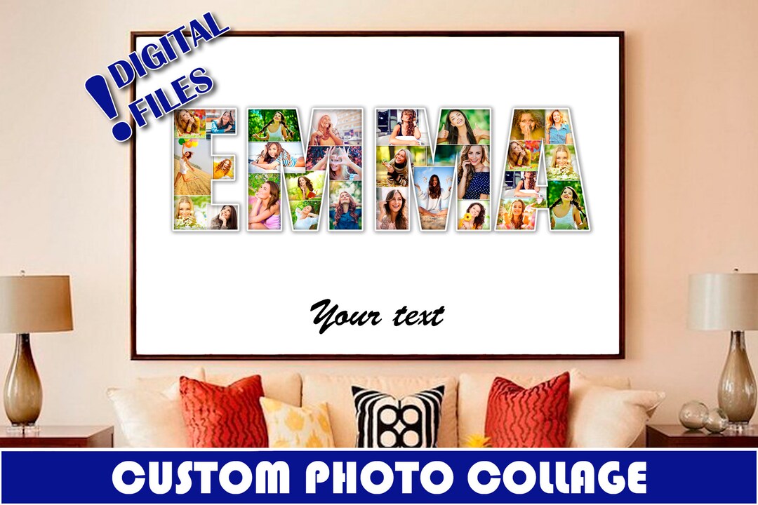 Emma Photo Collage Personalized Word Collage Name Photo - Etsy Canada
