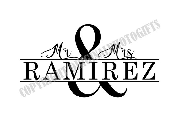 Mr and Mrs Ramirez Svg Mr & Mrs Svg Spilt Monogram Svg Just - Etsy