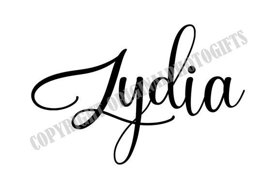 Lydia Svg Names Svg Beautiful Baby Names Svg Baby Infant | Etsy