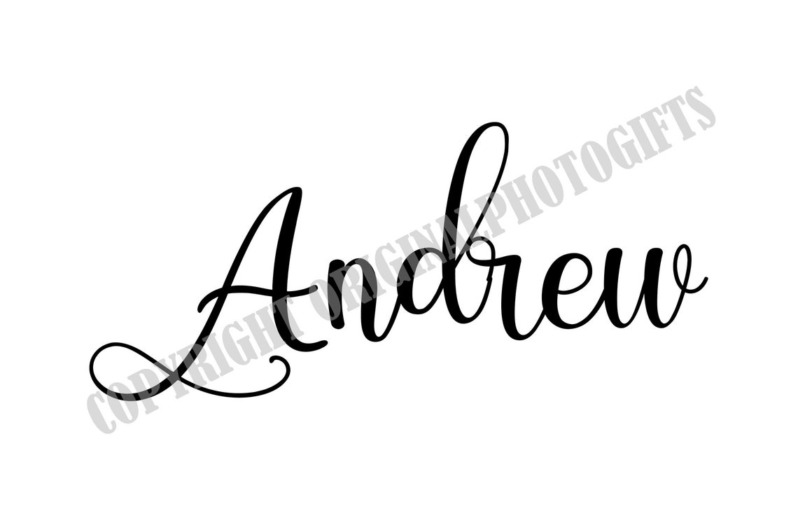 Andrew svg Nombres svg Hermosos nombres de bebés svg Bebé | Etsy México