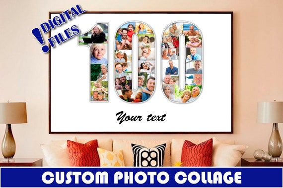 100th Birthday Photo Collage 100 Year Birthday Photo Collage - Etsy