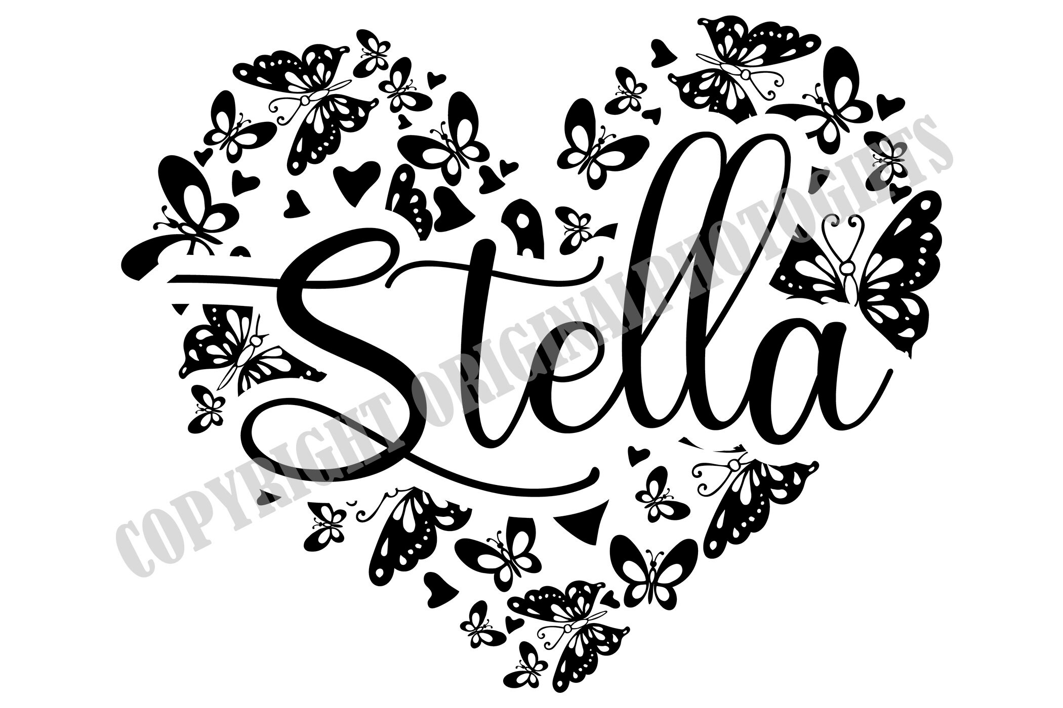 Heart Svg Stella Svg Stella Heart Svg Butterfly Heart Svg - Etsy UK