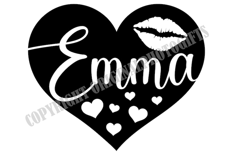 Heart Svg Emma Svg Emma Heart Svg Lips Heart Svg Emma Girl - Etsy New ...