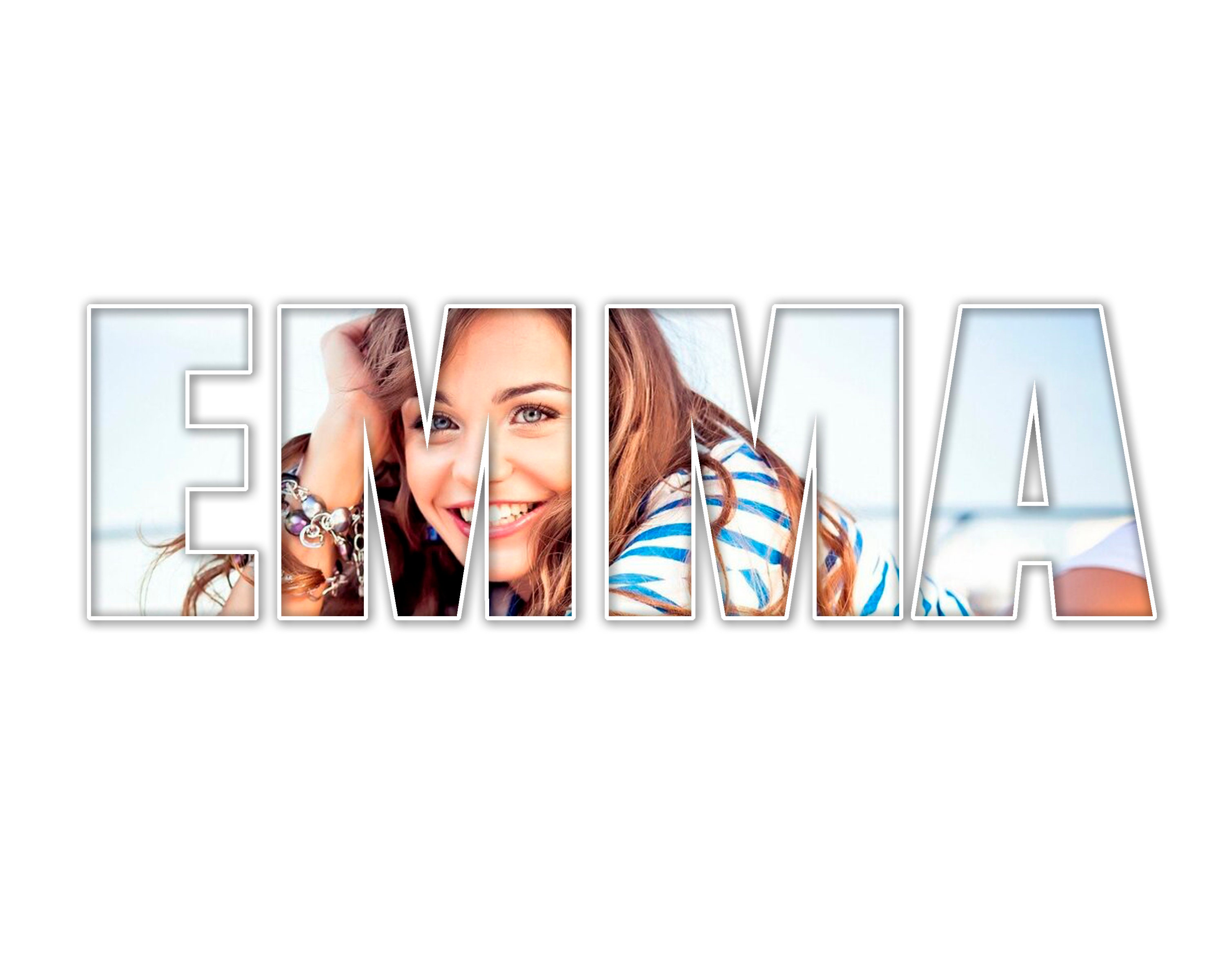 Emma Photo Collage Personalized Word Collage Name Photo - Etsy Canada