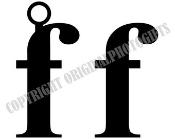 Letter F Silhouette - Etsy