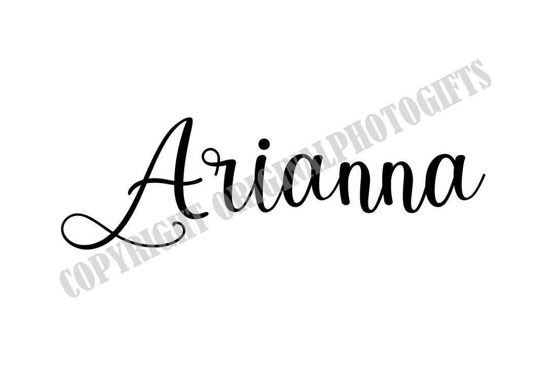 Arianna Svg Names Svg Beautiful Baby Names Svg Baby Infant - Etsy