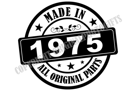 Made in 1975 Svg 1975 Birthday Svg Vintage 1975 Svg All | Etsy