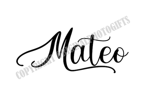 Mateo Svg Names Svg Beautiful Baby Names Svg Baby Infant | Etsy