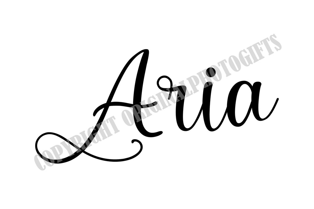 Aria Svg Names Svg Beautiful Baby Names Svg Baby Infant - Etsy