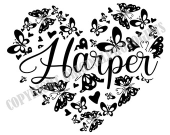 Butterfly Name Svg - Etsy