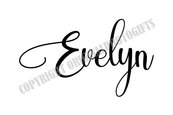 Evelyn Svg Names Svg Beautiful Baby Names Svg Baby Infant | Etsy India