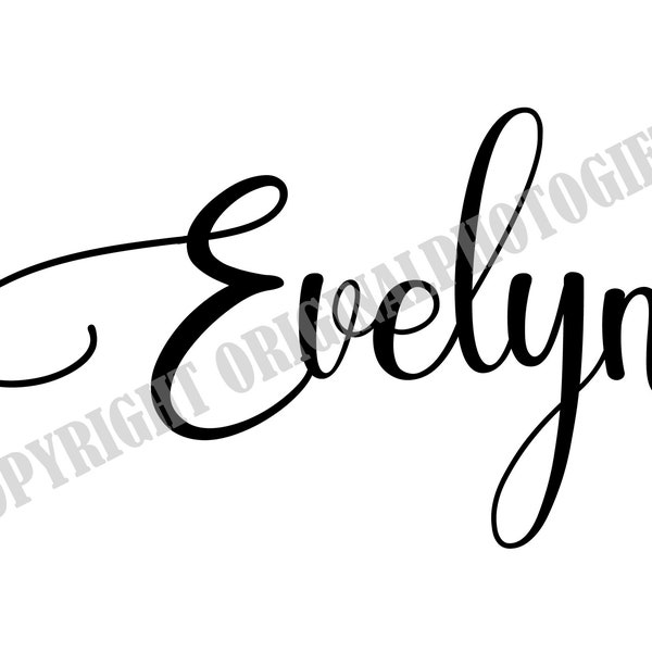 Evelyn Name Svg - Etsy