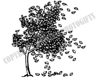 Wind Blowing Tree - Etsy