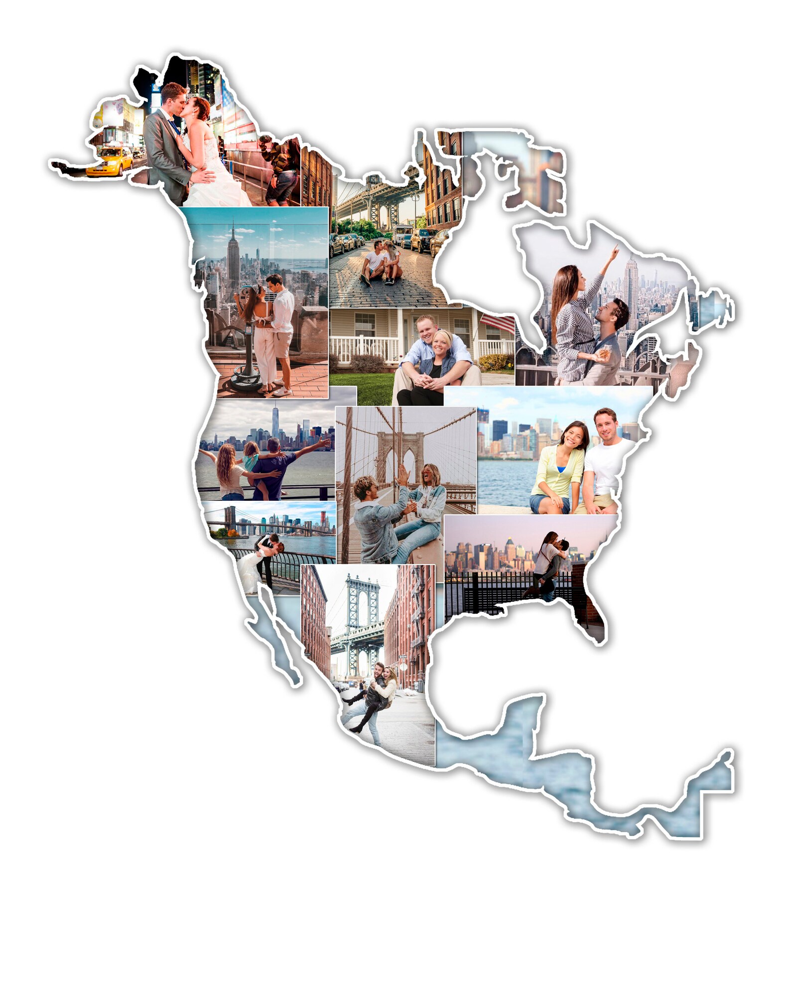 North America Photo Collage Photo Collage America Custom - Etsy