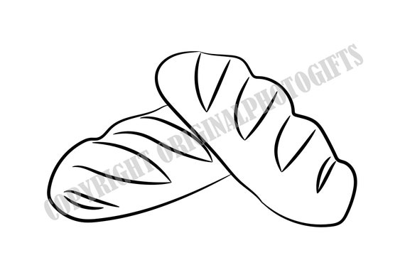 Bread Outline 2 Bread Outline Svg Bread Outline Clipart - Etsy