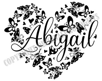 Abigail Heart Font - Etsy