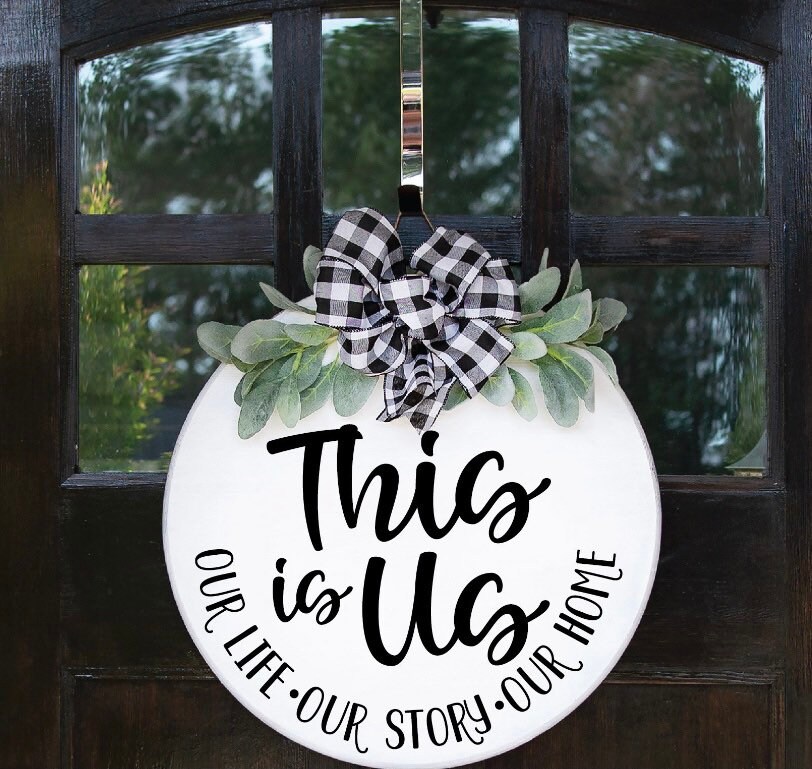 Wood Door Sign, Door Sign, Door Hanger, Home Sign, Home Decor, Wood ...