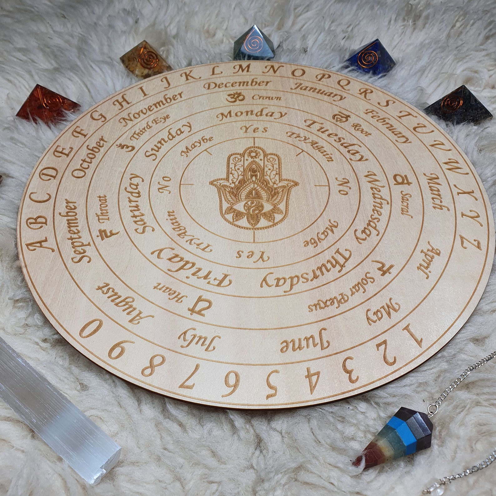 Pendulum Board Set Hand of Fatima Divination Tool | Etsy