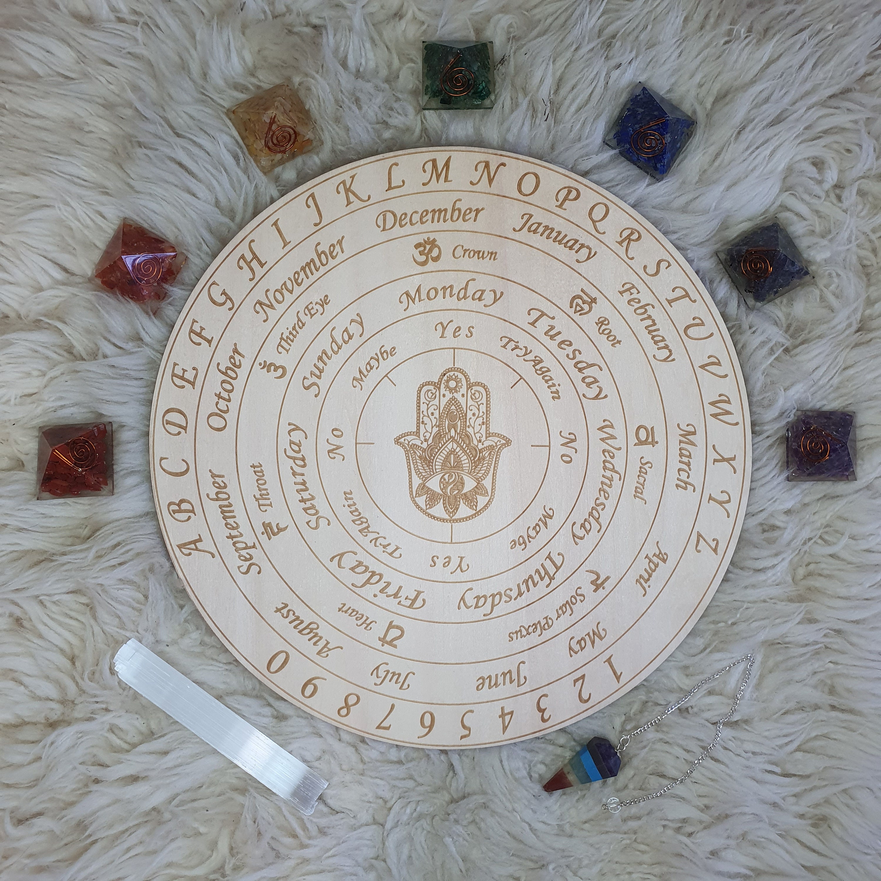 Pendulum Board Set Hand Of Fatima Divination Tool | Etsy