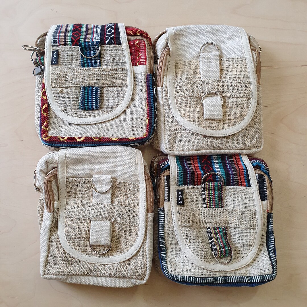 Hemp Passport Bag/small Travel Bag/camera Bag, Crossbody, Vegan ...