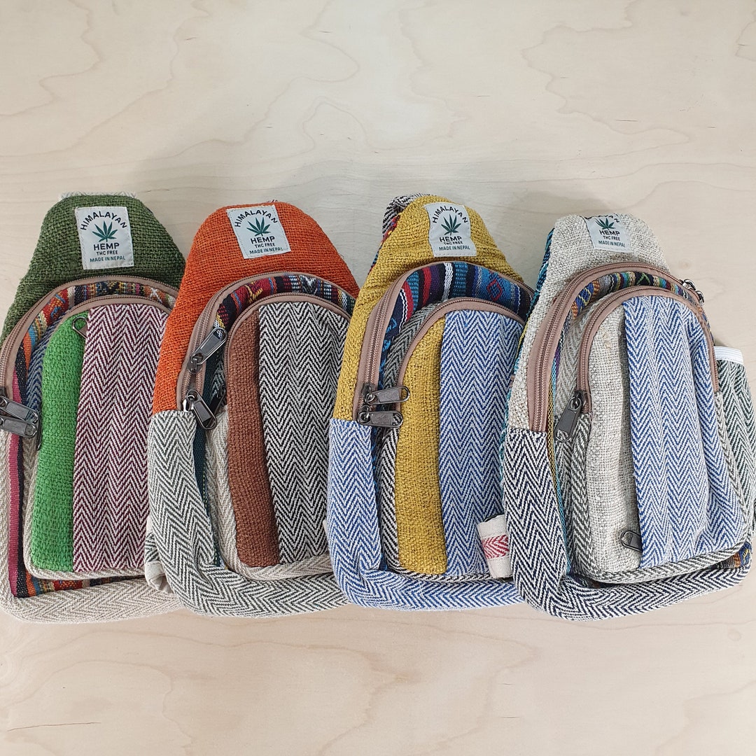 Hemp Casual Bag, Crossbody, Vegan, Handmade From Hemp Seed, Lightweight ...