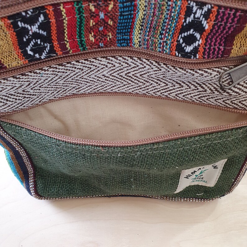 Hemp 5 Pocket Bag Crossbody Vegan Handmade From Hemp Seed - Etsy
