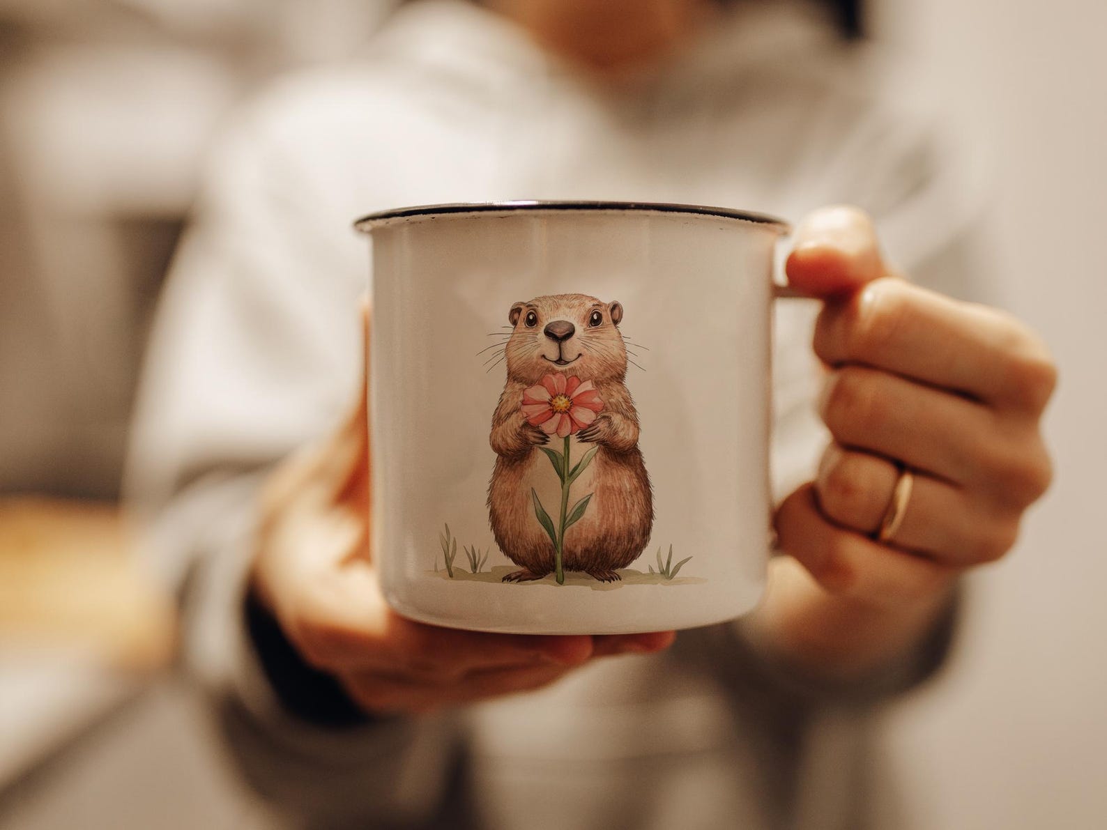 Cute Marmots-clipart Set-watercolor Painting-illustrations of Animals ...