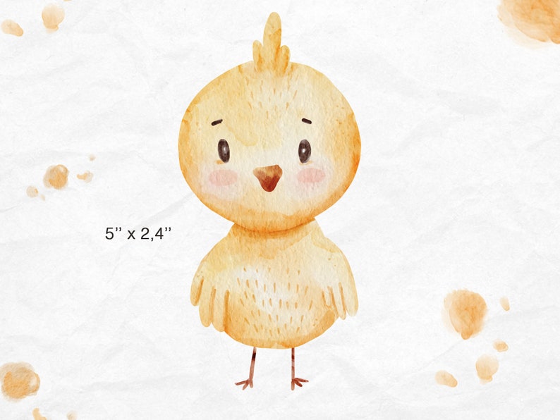 Baby Chicken Watercolor Clipart Bundle, Pngs, Digital Crafting, Farm ...