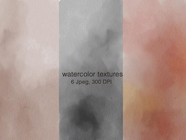 Pastel Watercolor Textures: Digital Scrapbook Paper (digital Download ...