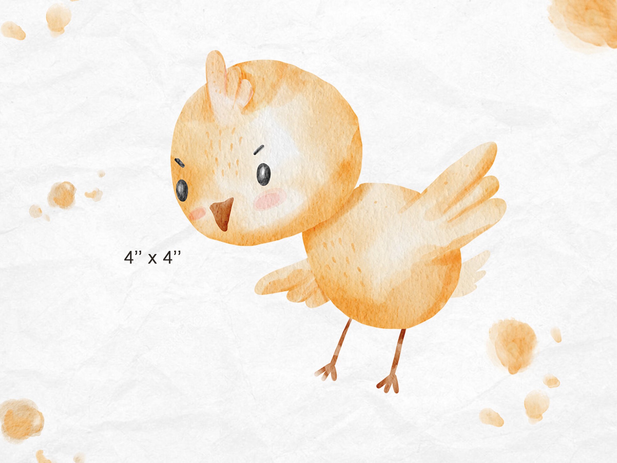 Baby Chicken Watercolor Clipart Bundle, Pngs, Digital Crafting, Farm ...
